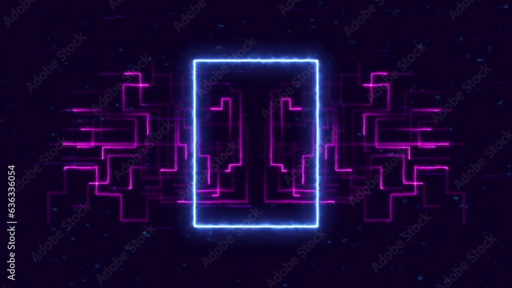 Technology abstract neon light background, space spotlight, night ...