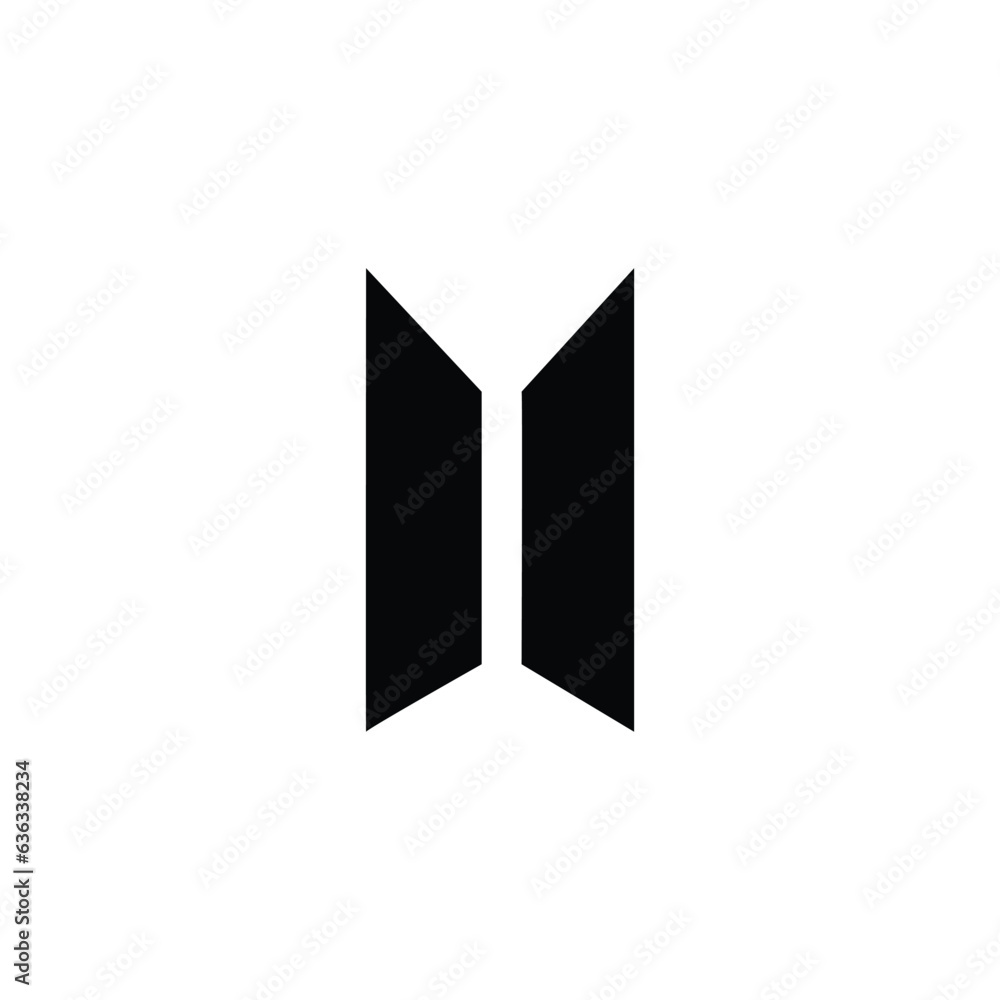 Logo BTS ,Bangtan Boys , new logo on white background. simple design ...