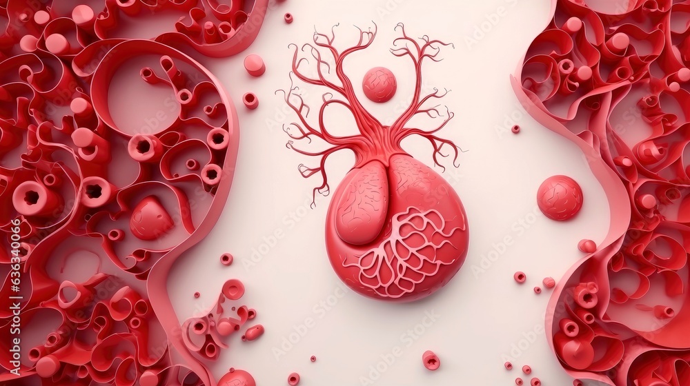 3D illustration mockup of the human organ system, Anatomy, Nervous ...