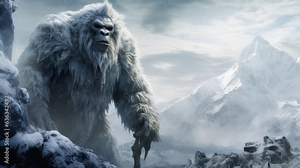 Yeti - The mysterious ape-like creature Stock Illustration | Adobe Stock Yeti - The mysterious ape-like creature Stock Illustration | Adobe Stock
