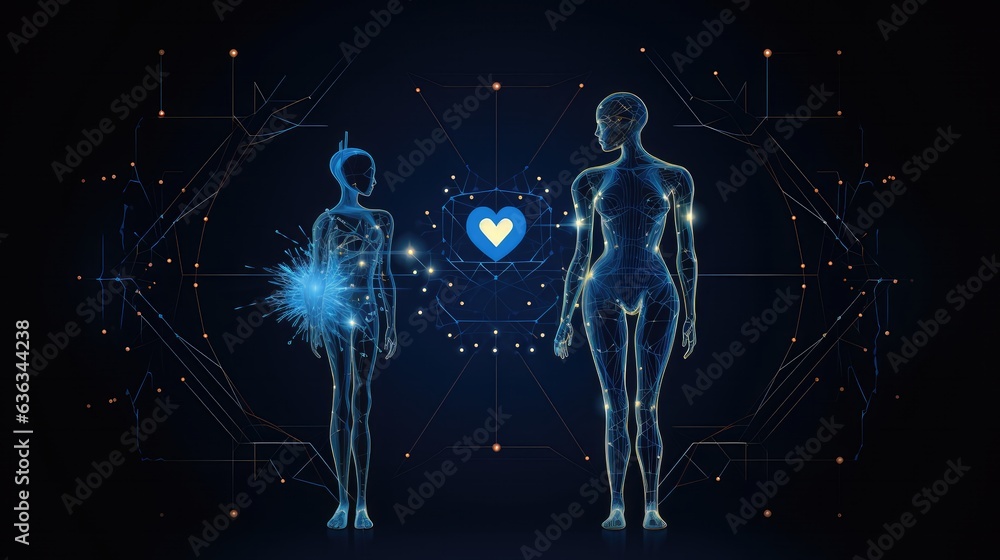 3D, Genetic, Genes, Mother, Son, Body, Heart, Life, Anatomical drawing ...