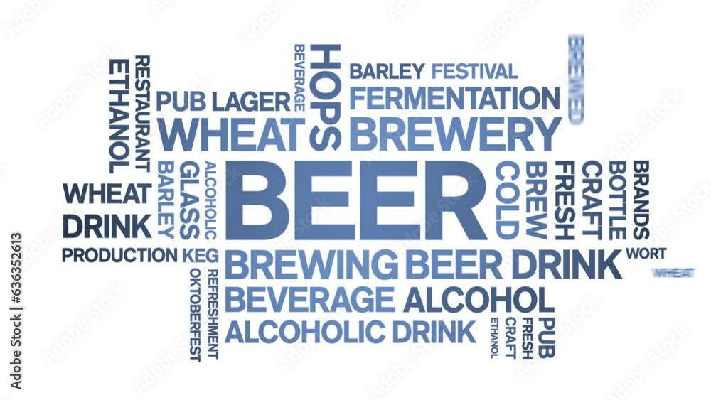 Beer animated tag word cloud;text design animation kinetic typography ...