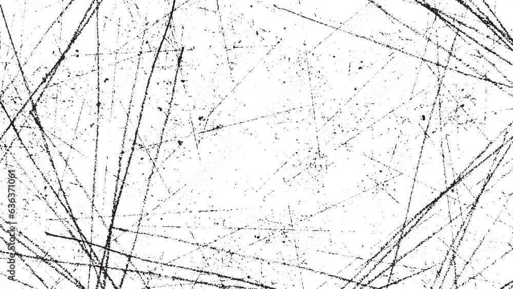 Distressed black sketches line texture. Distress Overlay Texture. White ...