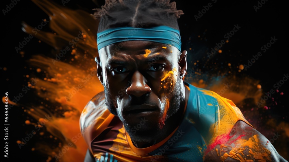 Explore the dynamic world of sports with a high-speed shot of athletes ...