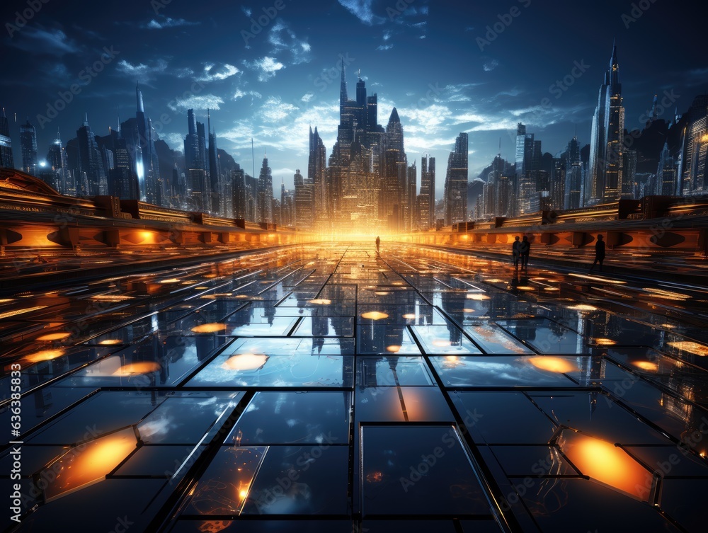 Explore the futuristic world of advanced processors, with a visually ...