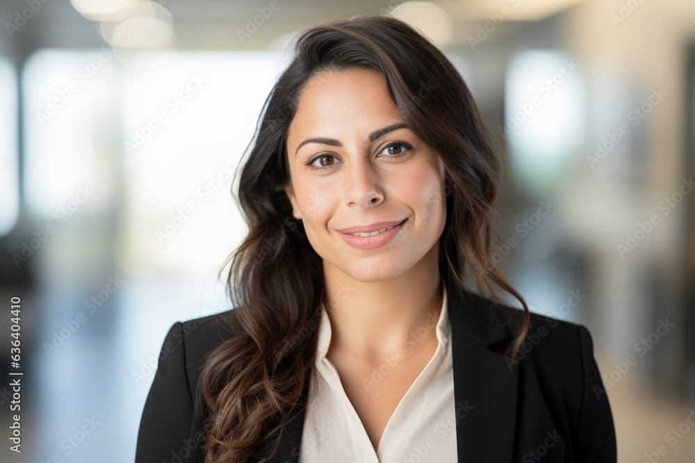 Corporate portrait woman caucasian confident businesswoman posing in ...