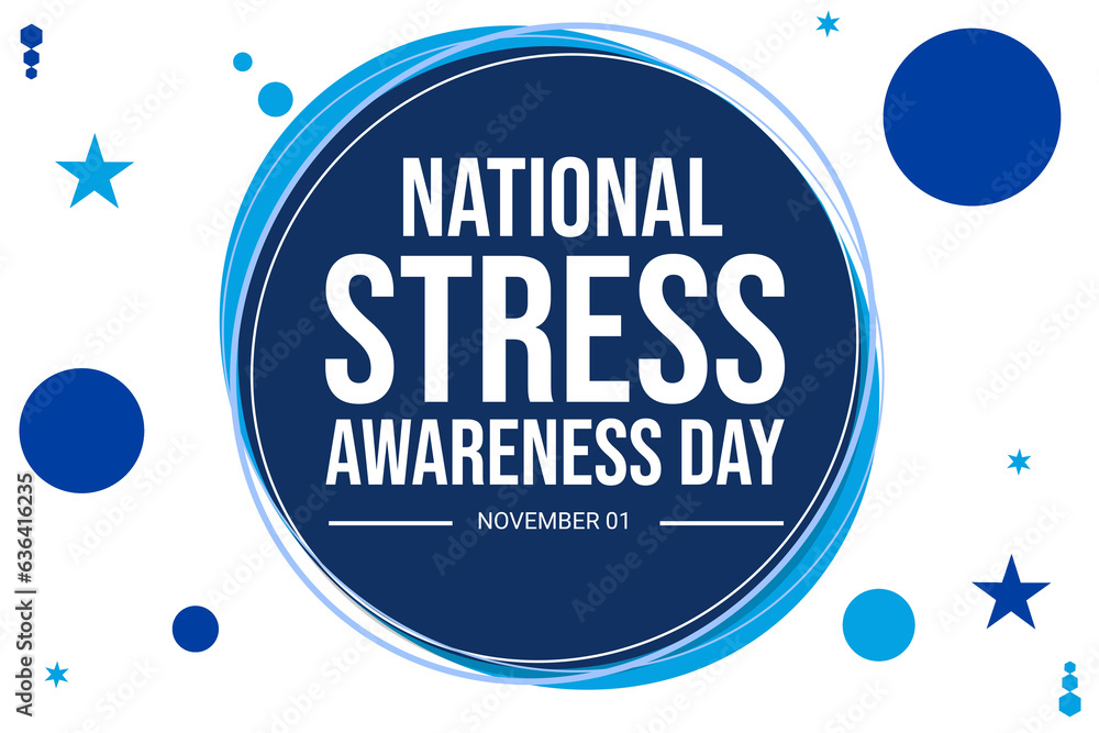 National day of stress awareness wallpaper in traditional border design ...