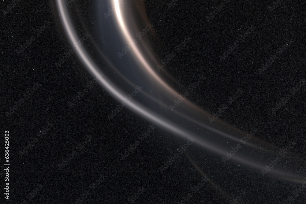 Abstract light streaks flares glowing in dark with vintage film grain ...