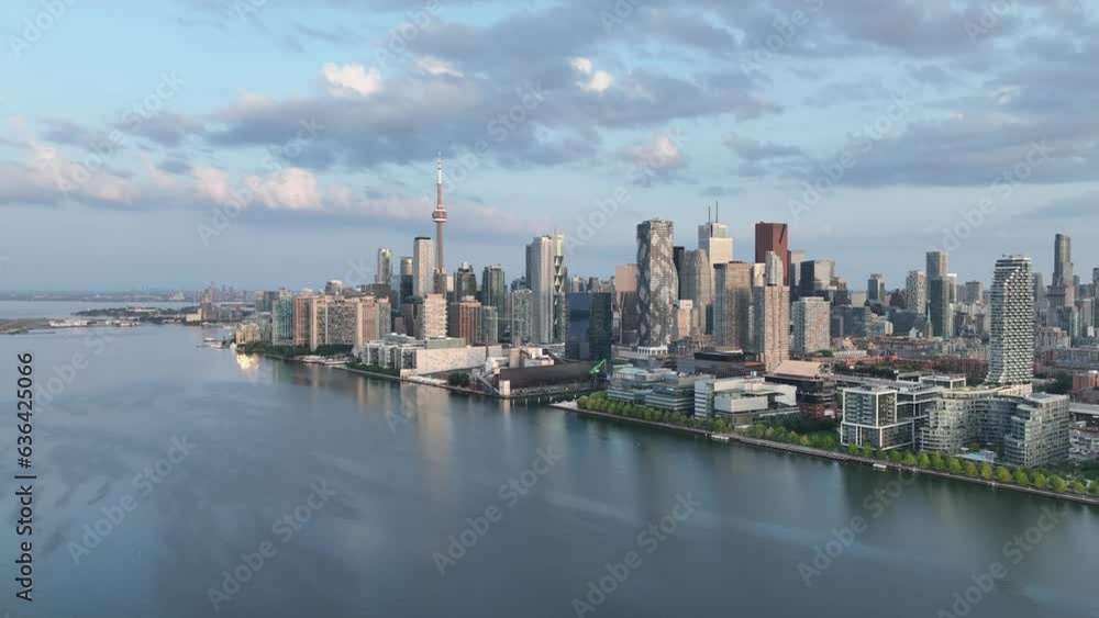 The skyline of Downtown Toronto, captivating sights of the iconic ...