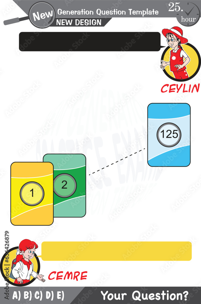 University and high school exam question form, Mathematics, physics ...