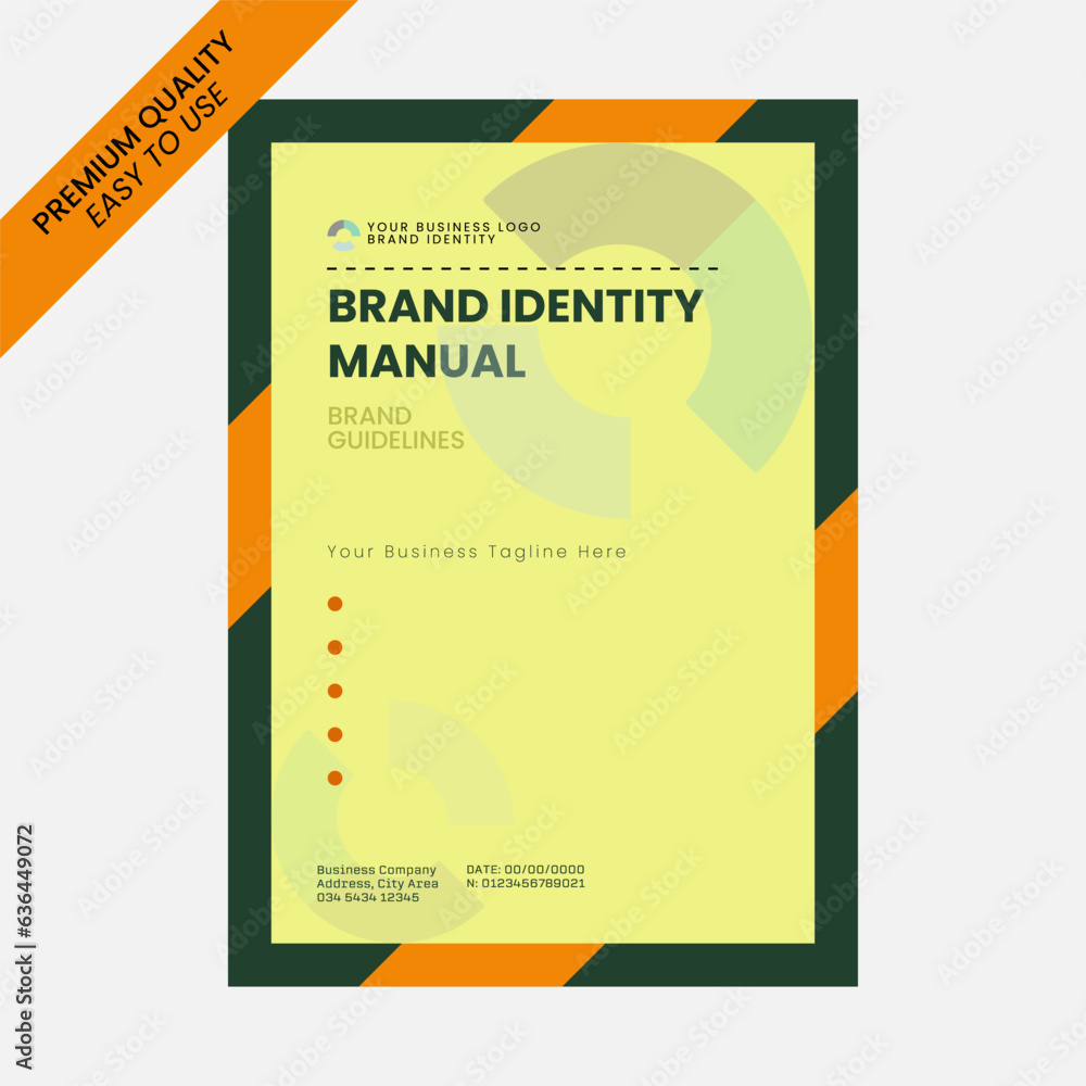 Brand Guidelines template design. Brand Identity presentation marketing ...