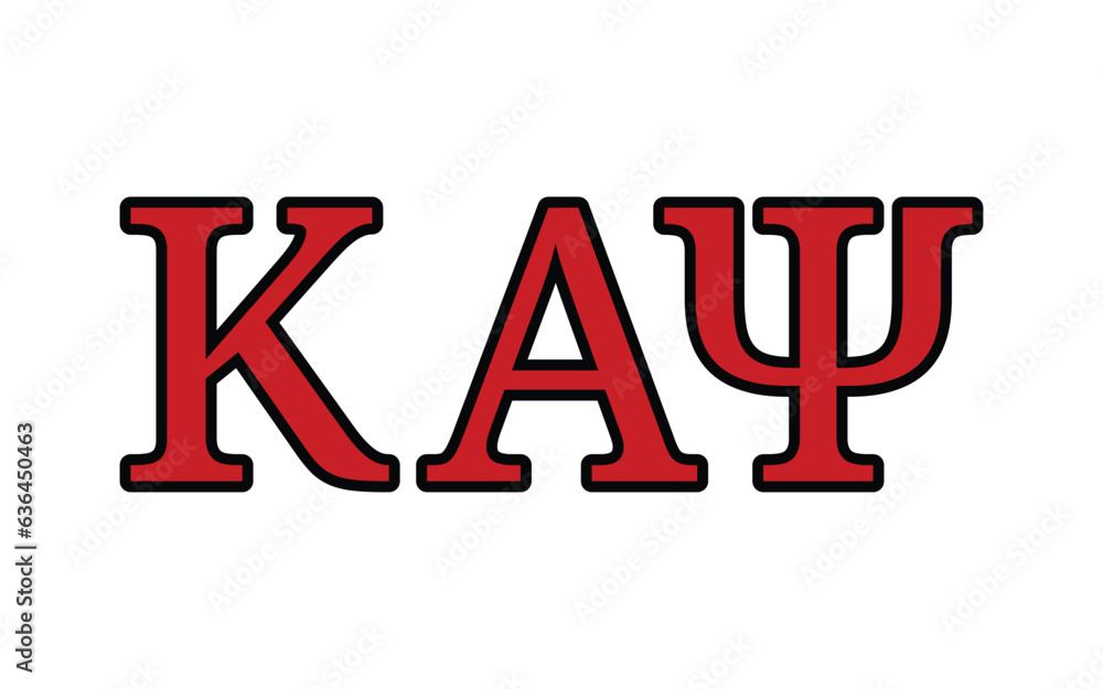 Kappa alpha psi greek letter, KAΨ greek letters Stock-Vektorgrafik ...