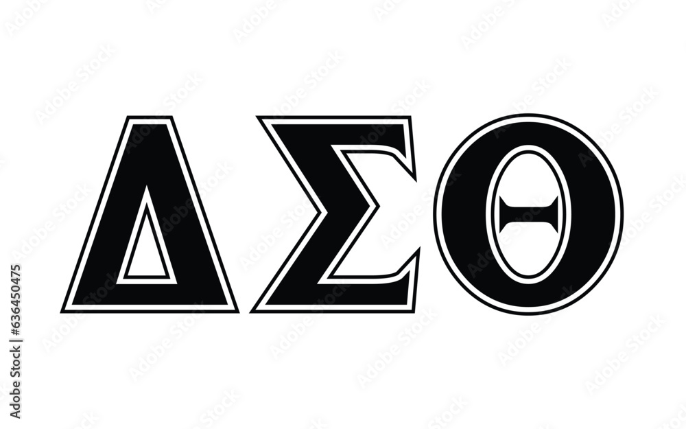 Delta Griekse Letter Stencil Delta Sigma Theta 4745828 Vectorkunst Bij