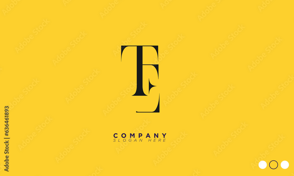TE Alphabet letters Initials Monogram logo ET, T and E Stock Vector ...