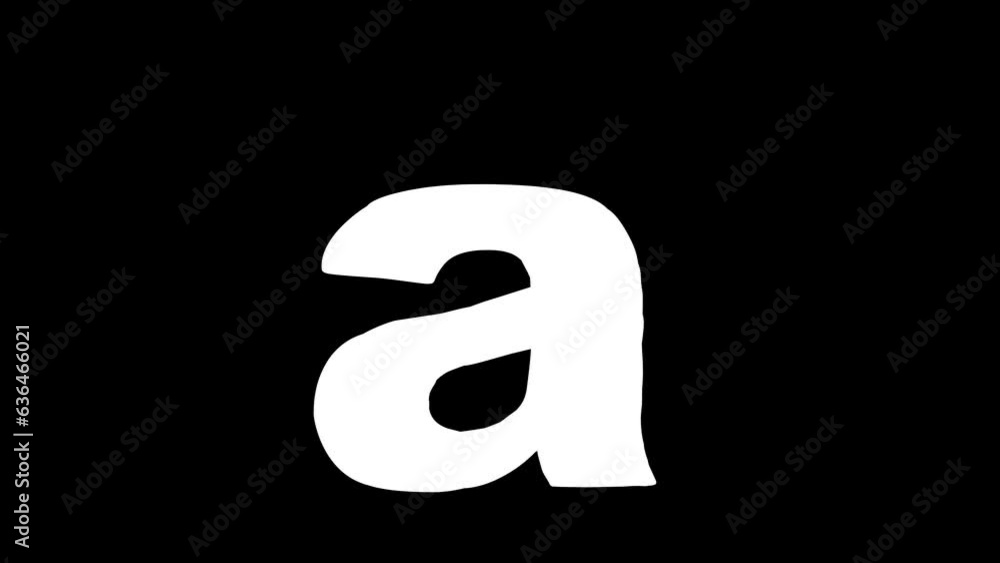 A letter small forming cartoon animation. Compatibile part of alphabet ...