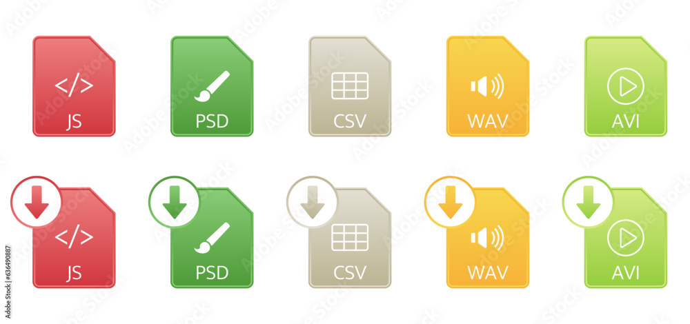 File format of symbol set / various icon sets of file extensions ...