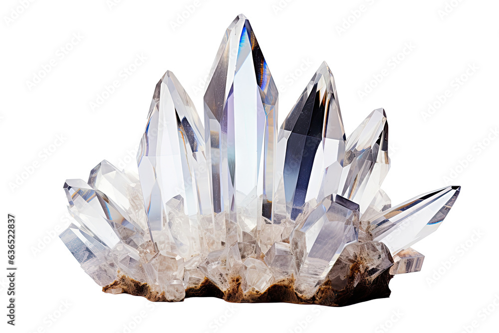 Colorful sharp crystal, gemstone or minerals isolated on clean png ...