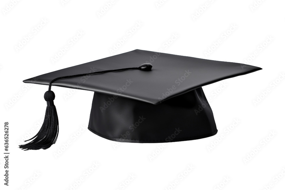 College graduation cap isolated transparent background, Generative ai ...