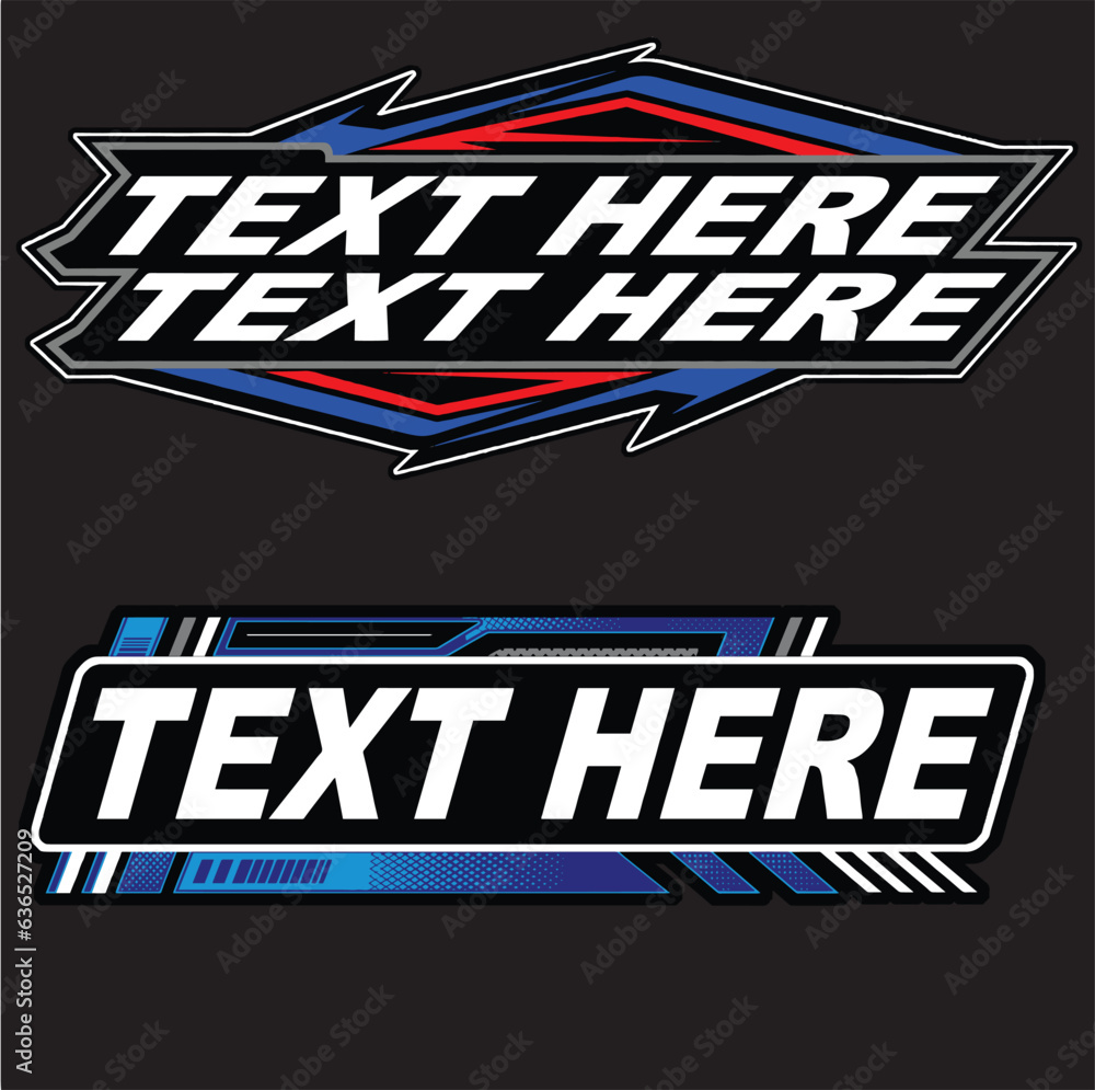 racing logo isolated in black background for business elements, screen ...