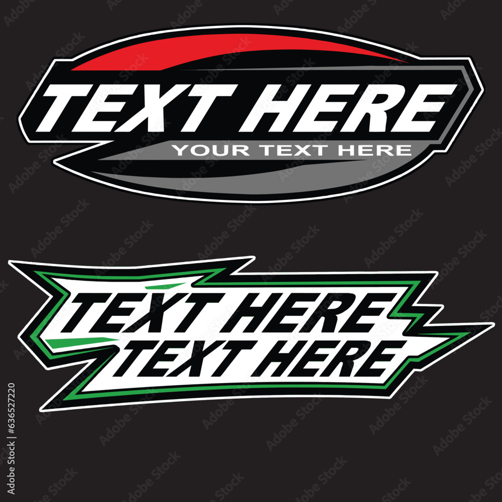 racing logo isolated in black background for business elements, screen ...