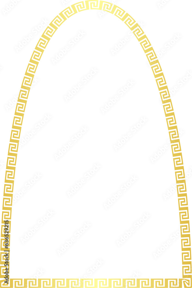 Parabolic Arch rectangular frame architecture window door Greek key ...
