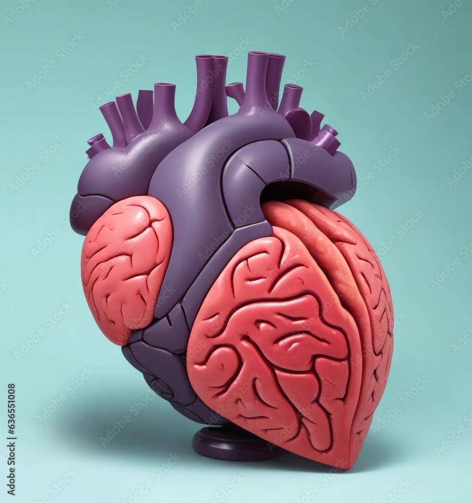 brain heart, hybrid human brain, and heart. Take desicion with brain ...