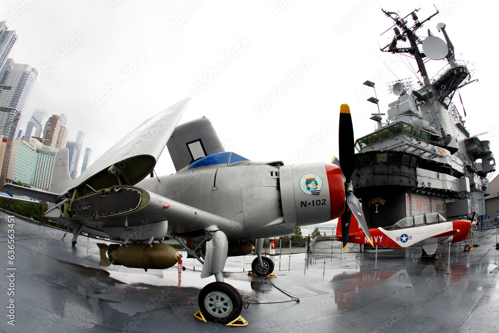 New York, United States - August 5, 2023: Douglas XBT2D-1 Dauntless II ...