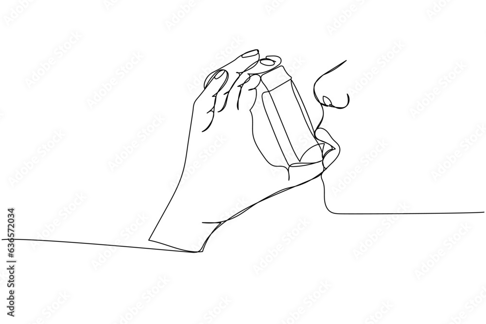 Using inhalers to treat asthma, asthmatics, salbutamol, Asthma inhaler ...