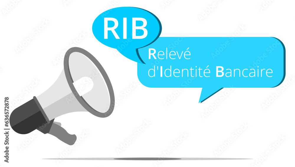 Mégaphone RIB - Relevé d'identité Bancaire Stock Vector | Adobe Stock