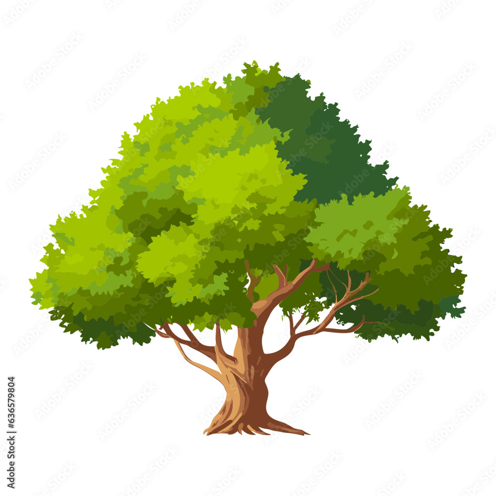 vector tree, cartoon background, bg Stock Vector | Adobe Stock