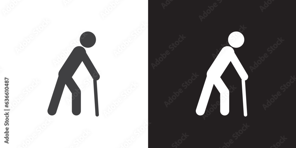 Flat icon of Physical constraints, Priority Symbols for Disabled ...