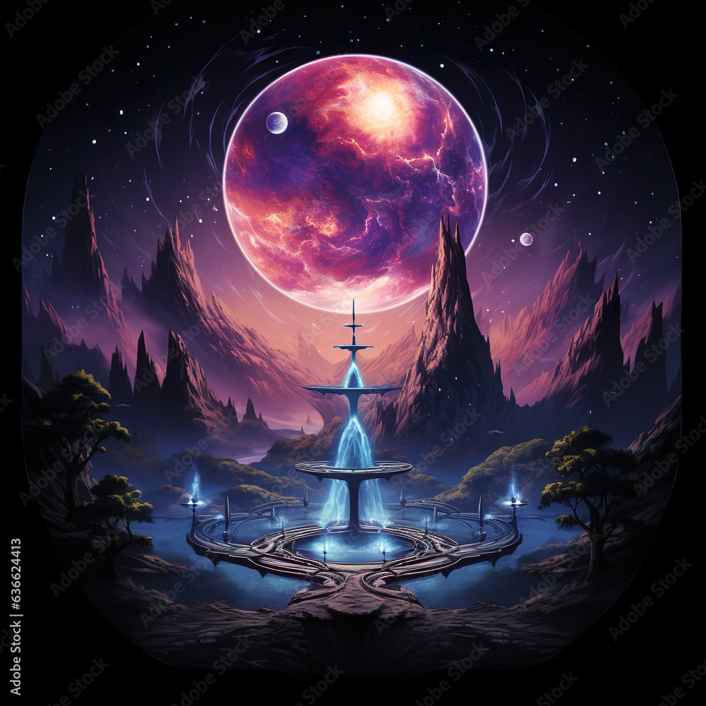 An epic scifi fantasy brand corporate logo, emblem or insignia ...