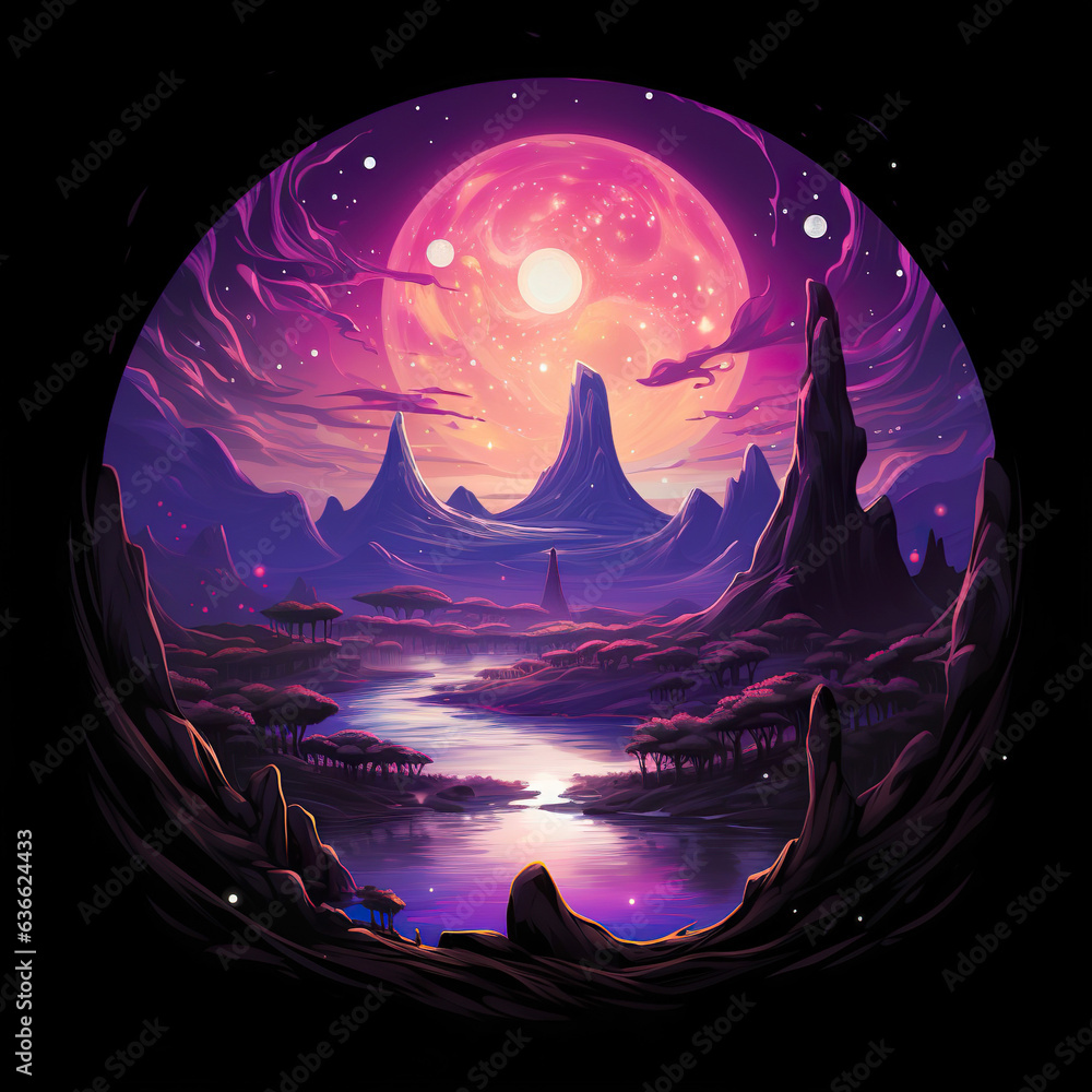 An epic scifi fantasy brand corporate logo, emblem or insignia ...