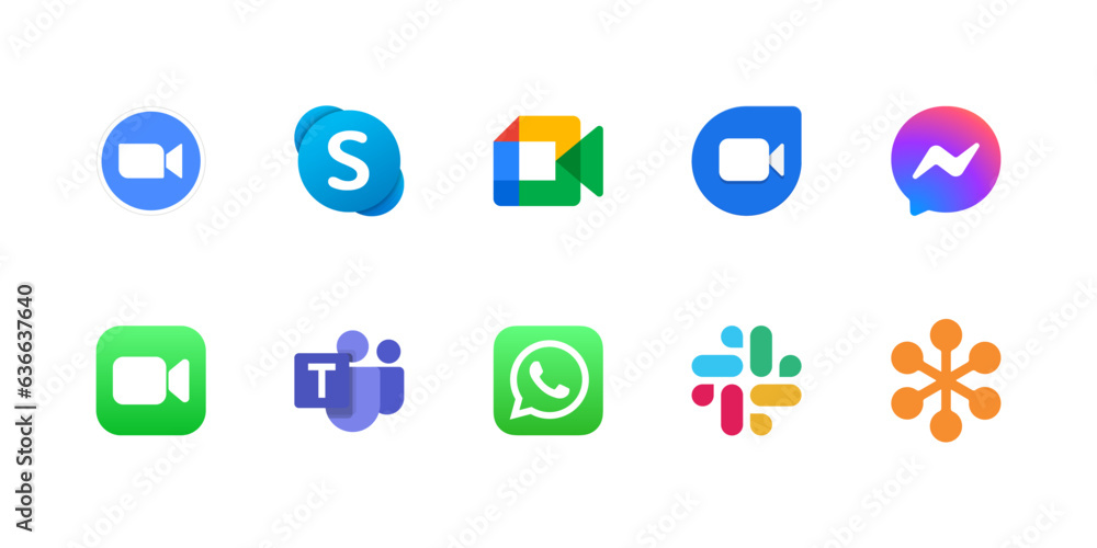 Zoom, Skype, Google Meet, Microsoft Teams, Slack, Google Duo. Programs ...