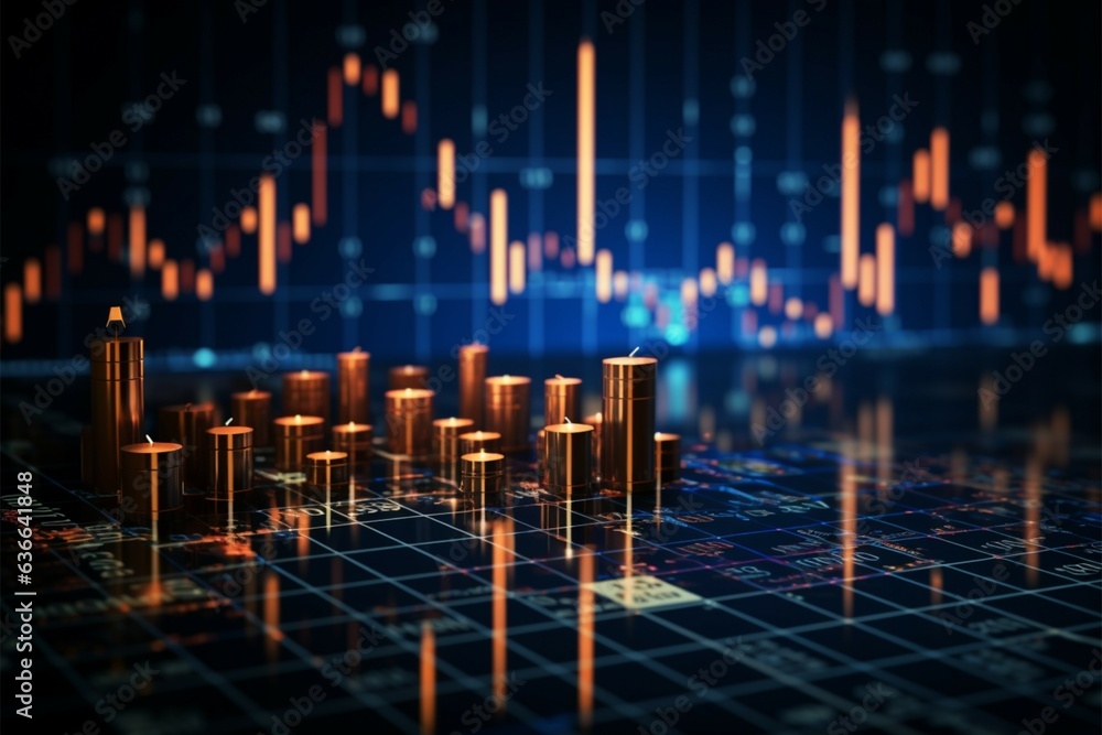 Trading candlestick chart unveils stock market dynamics, aiding ...