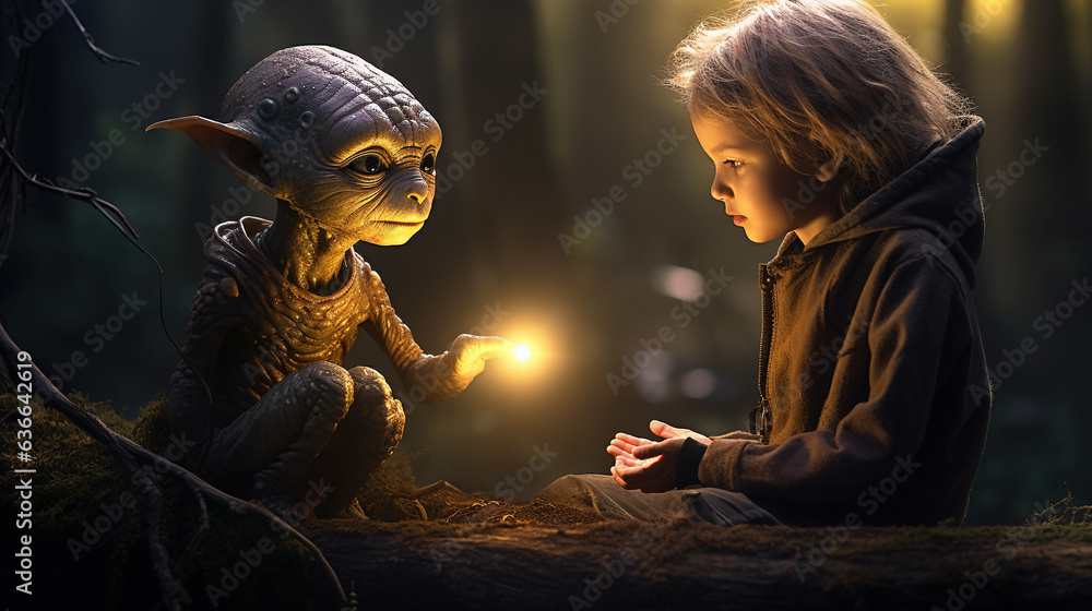 Alien Encounter: The children come face-to-face with benevolent ...