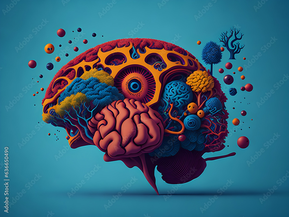 A vivid representation of the ADHD concept, highlighting elements of ...