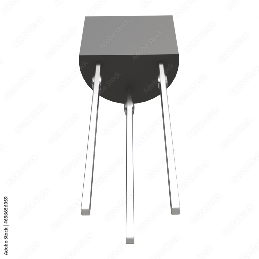 Electronic component illustration of npn semiconductor, 3d transistor ...