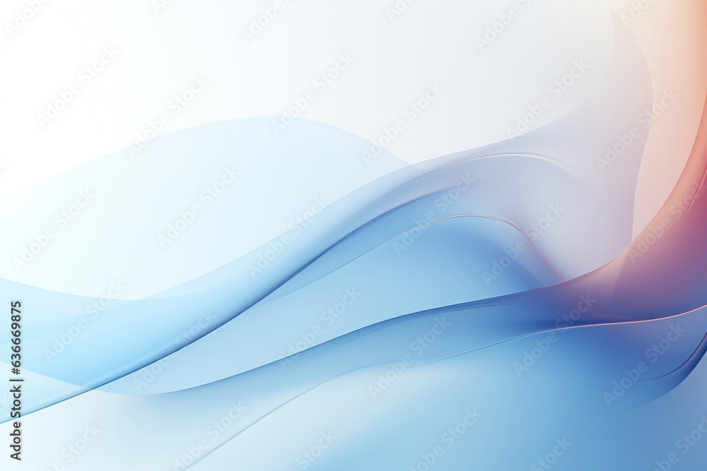 a blue, gray and white abstract background with blue waves, in the ...
