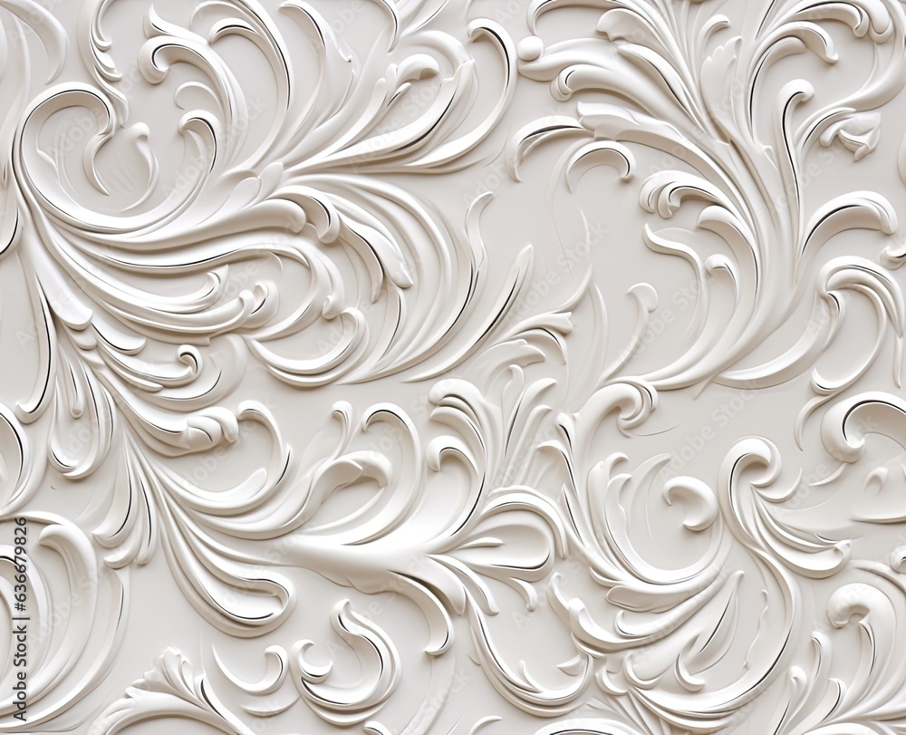 Gypsum patterns of white flowers, gypsum background floral pattern ...
