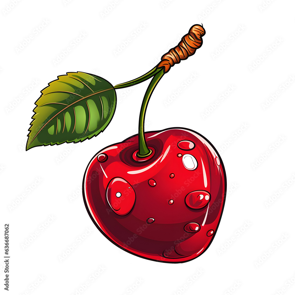cartoon cherry clipart, transparent background Stock Illustration ...