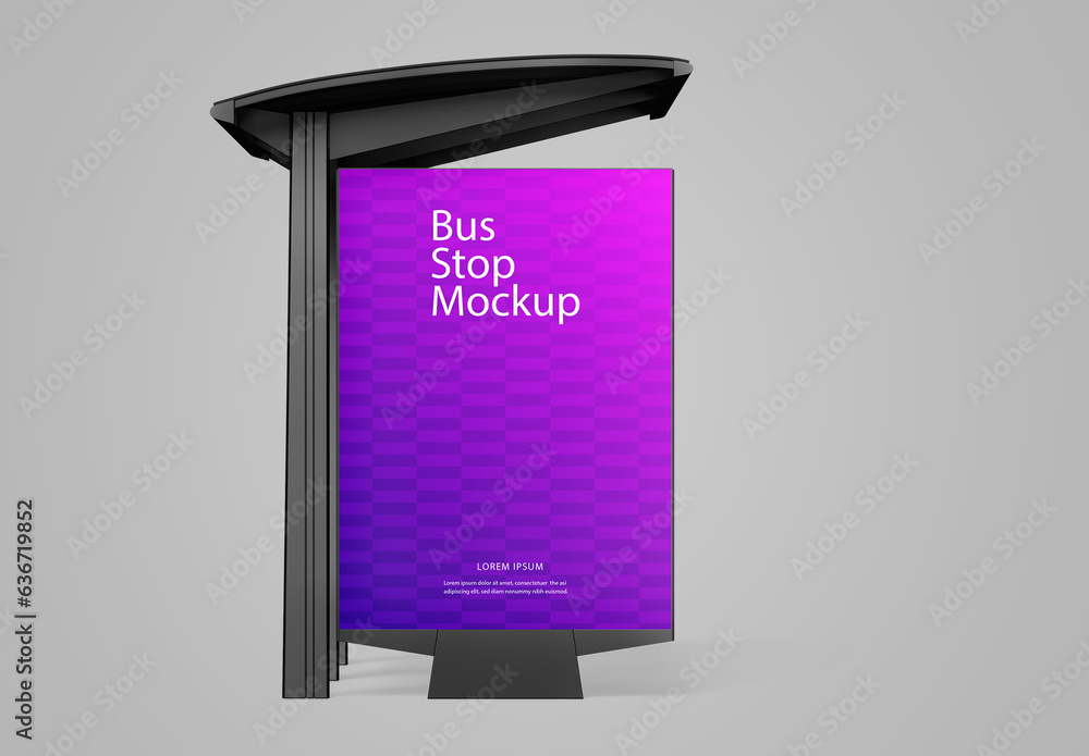 Bus Stop Mockup Stock Template | Adobe Stock