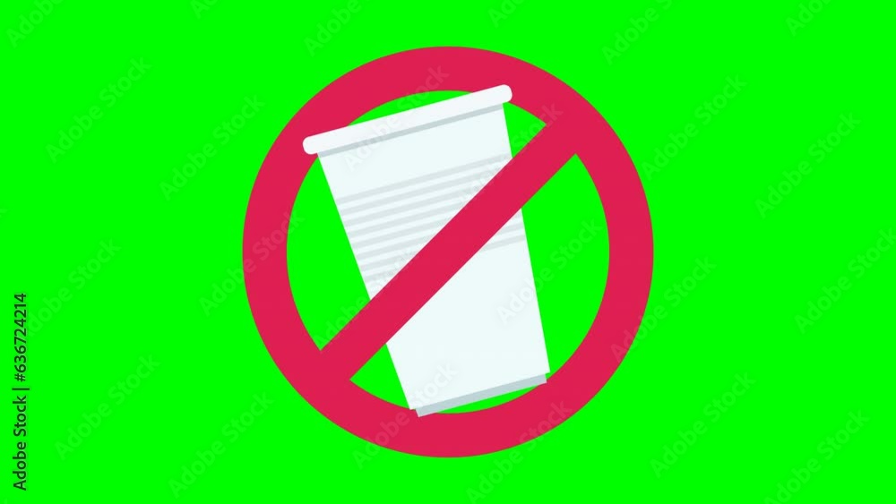 Animation of appearance and disappearance of the ban on disposable ...