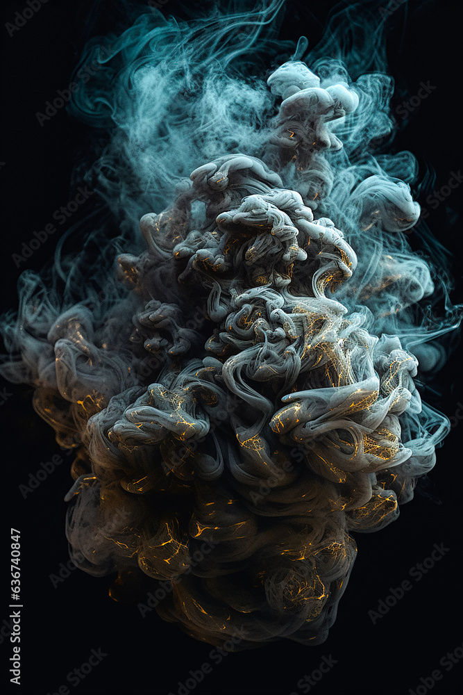 An unique and ominous figure formed entirely of billowing smoke V3 ...