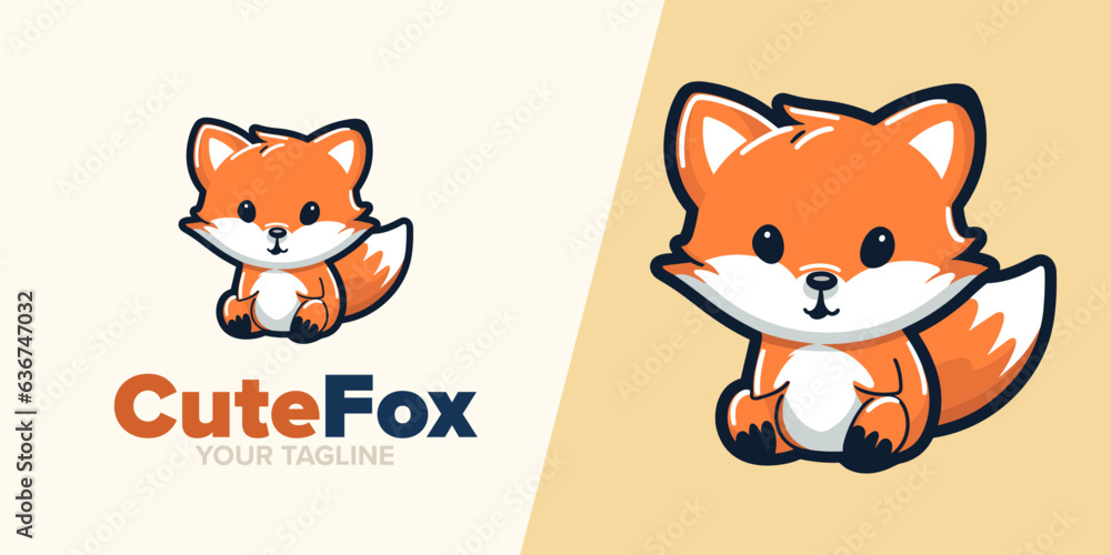 Cute Fox Cartoon: Versatile Vector Graphics Breathing Life into Logo ...