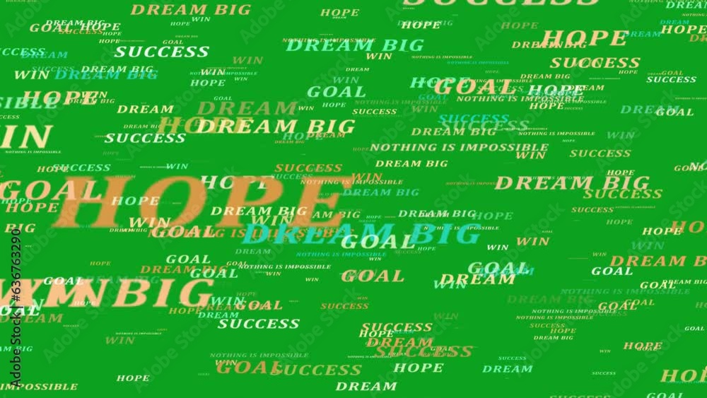 Motivational Text Flying On The Green Screen Background, Motivational ...
