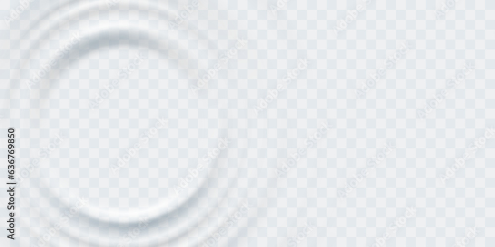 Ripple, splash water waves surface from drop isolated on transparent ...