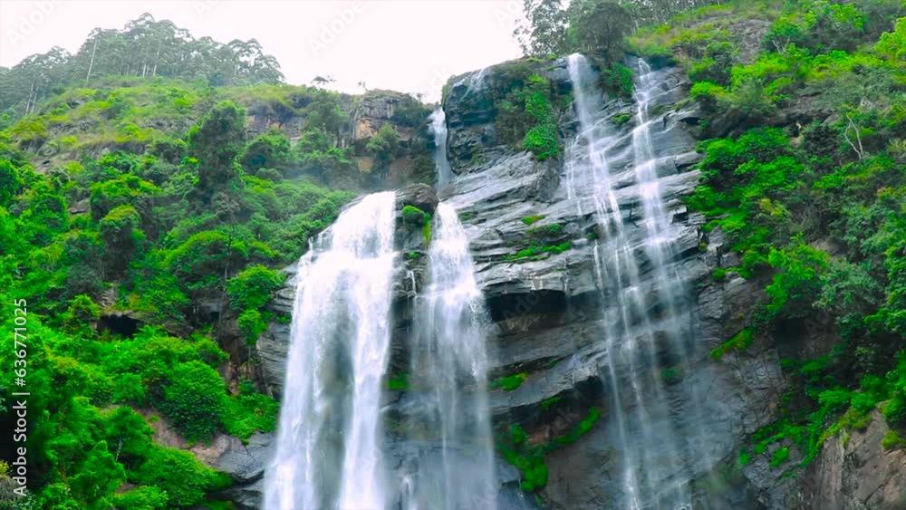 Bomburu Ella waterfall - Sri Lanka. It is the widest waterfall in Sri ...