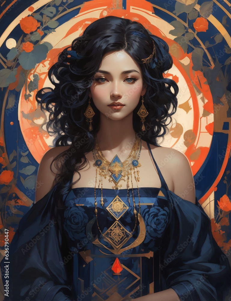 Wizardry in Deep Blue, Realistic Depictions of Korean Enchantresses ...