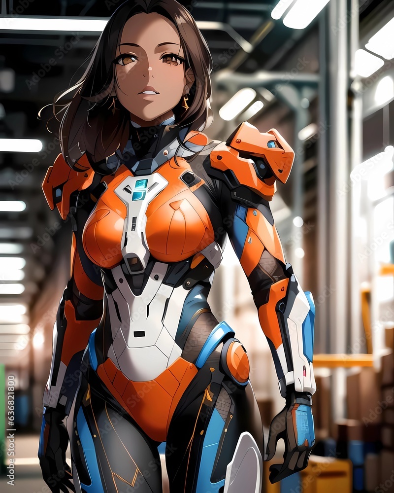 Mech Pilot Anime Girl Generative Ai Stock Illustration Adobe Stock